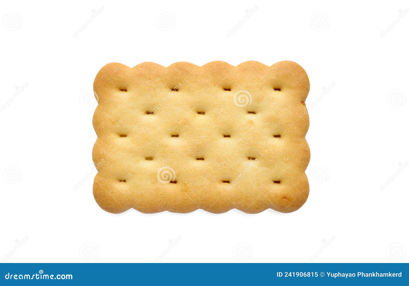 Delicious Square Cracker Isolated on White Background. Stock Image ...
