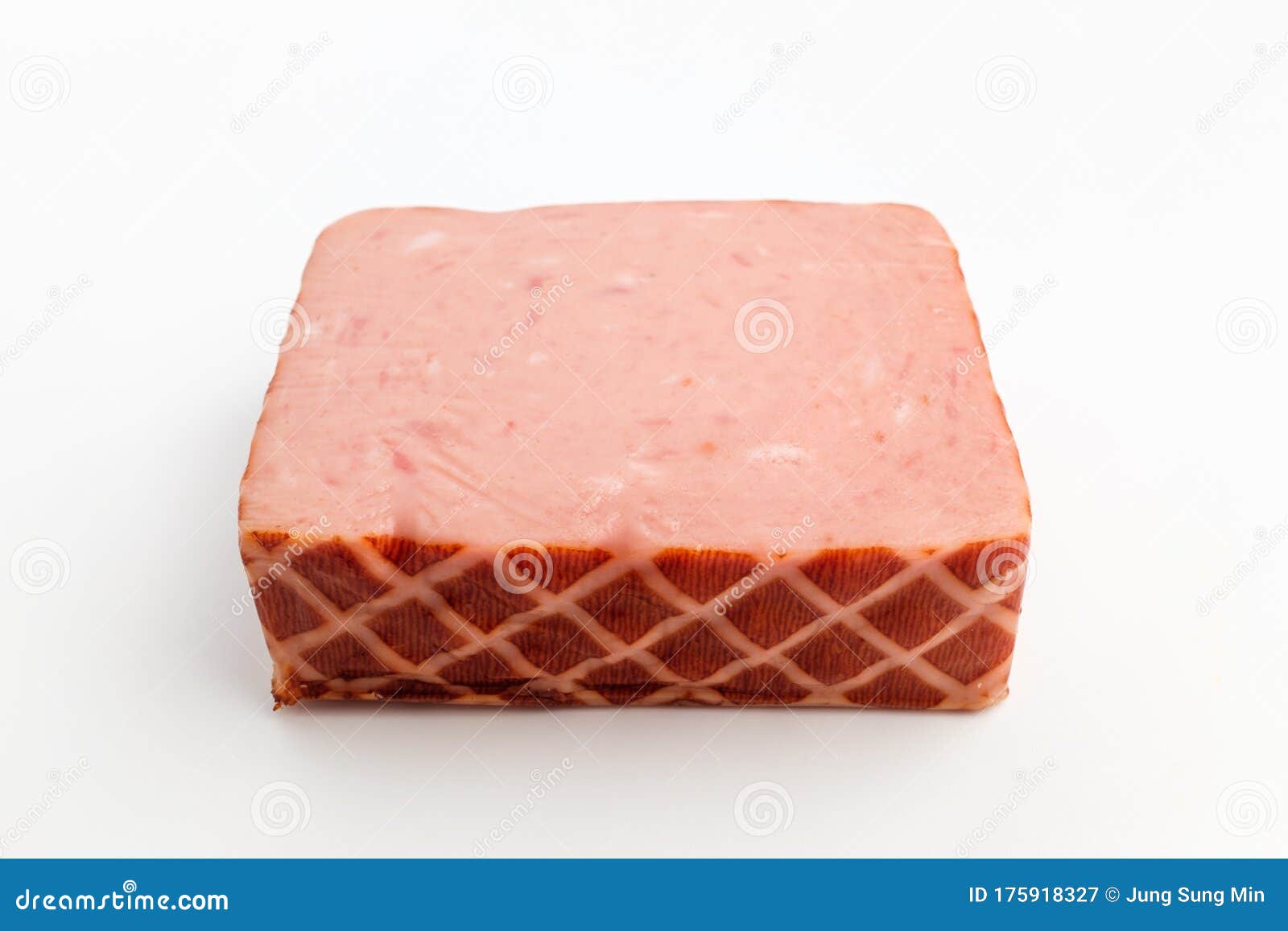 Delicious Square Smoked Ham. Pork Ham Stock Image - Image of pork ...