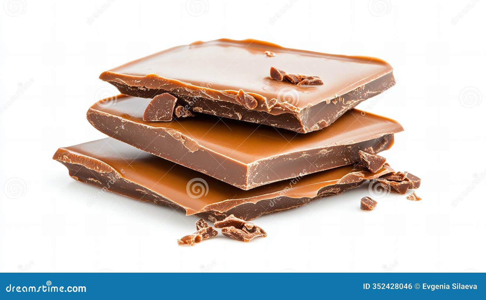 Delicious Stack of Milk Chocolate Chunks Stock Illustration ...