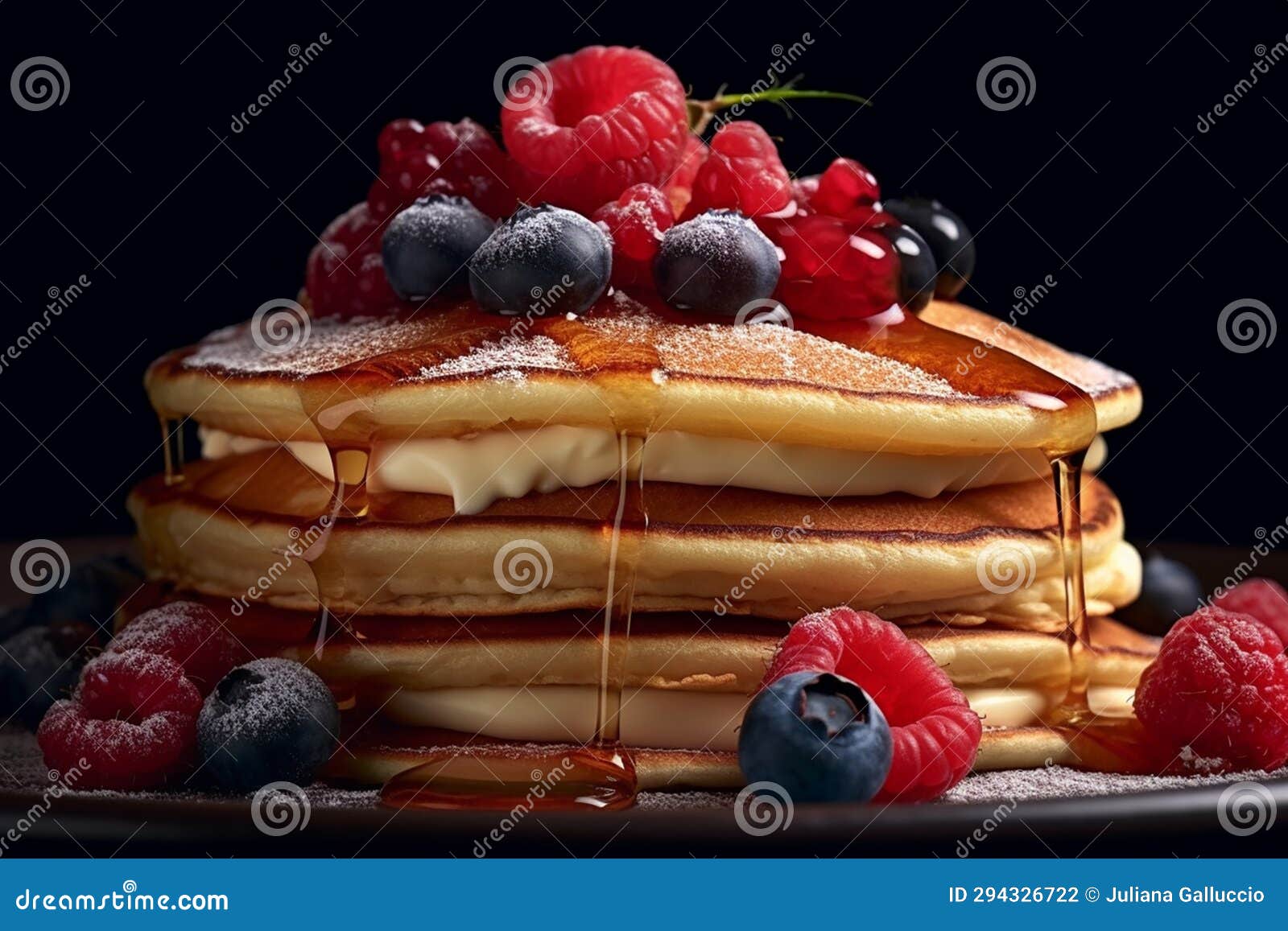 Delicious Stack of Pancakes Stock Photo - Image of appetizing ...
