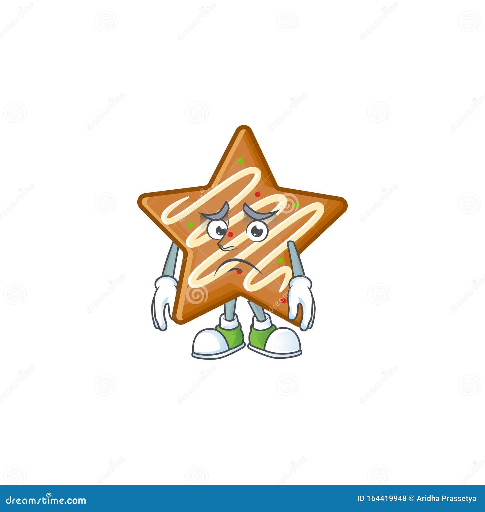 Delicious Star Cookies with Character Afraid Shape Stock Vector ...