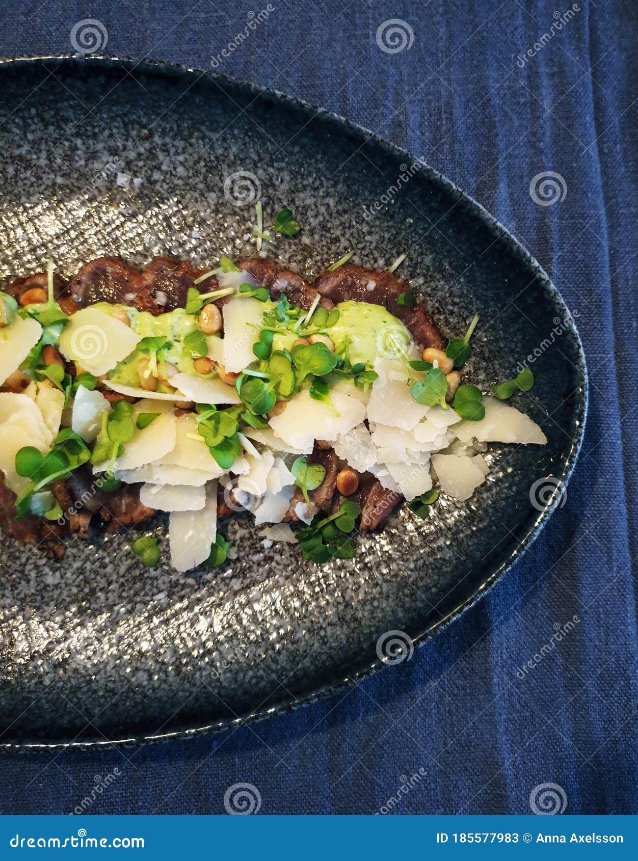 Delicious starter stock image. Image of salad, plate - 185577983