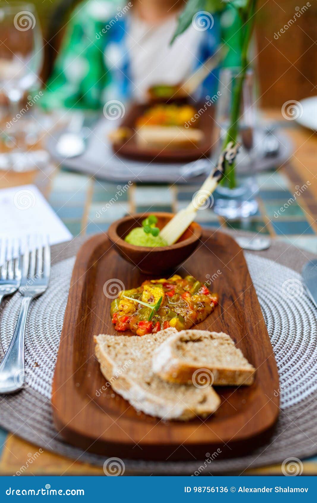 Delicious starter at lunch stock photo. Image of gourmet - 98756136