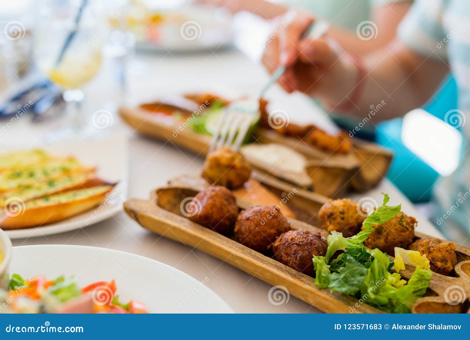 Delicious starter at lunch stock image. Image of healthy - 123571683