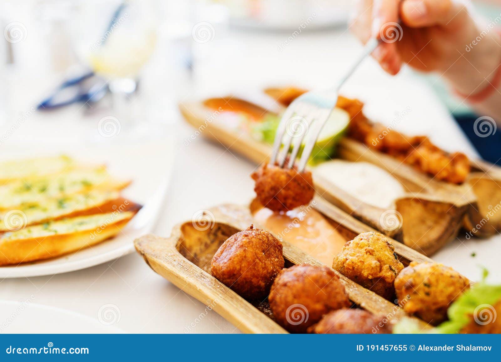 Delicious starter at lunch stock image. Image of cake - 191457655