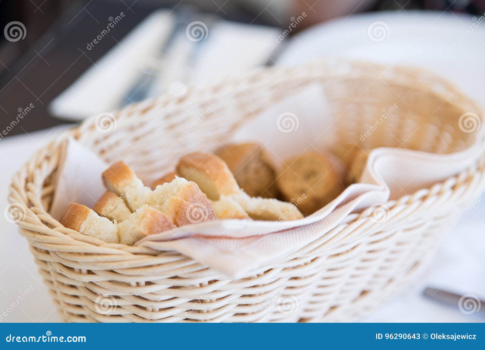 Delicious Starters in Greek Restaurant, Fresh Bread Stock Image - Image ...