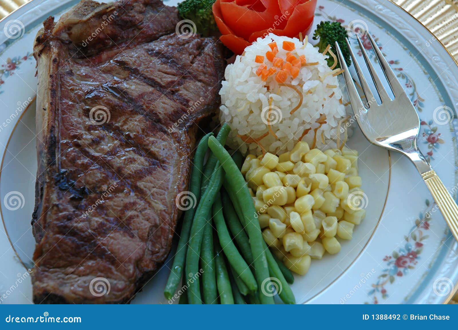 Delicious steak stock photo. Image of charbroiled, carrots - 1388492