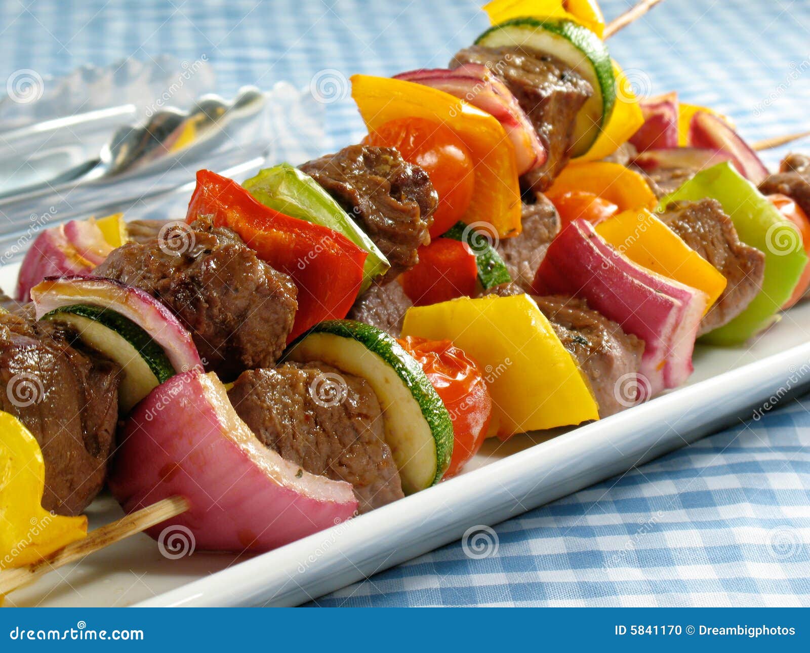 Delicious Steak Kebabs stock photo. Image of lunch, cherry - 5841170
