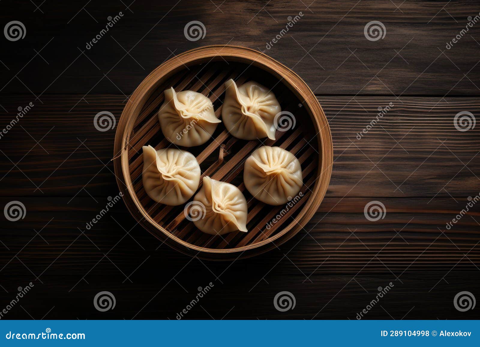 Delicious Steamed Dumpling in Minimal Style on Rustic Background AI ...