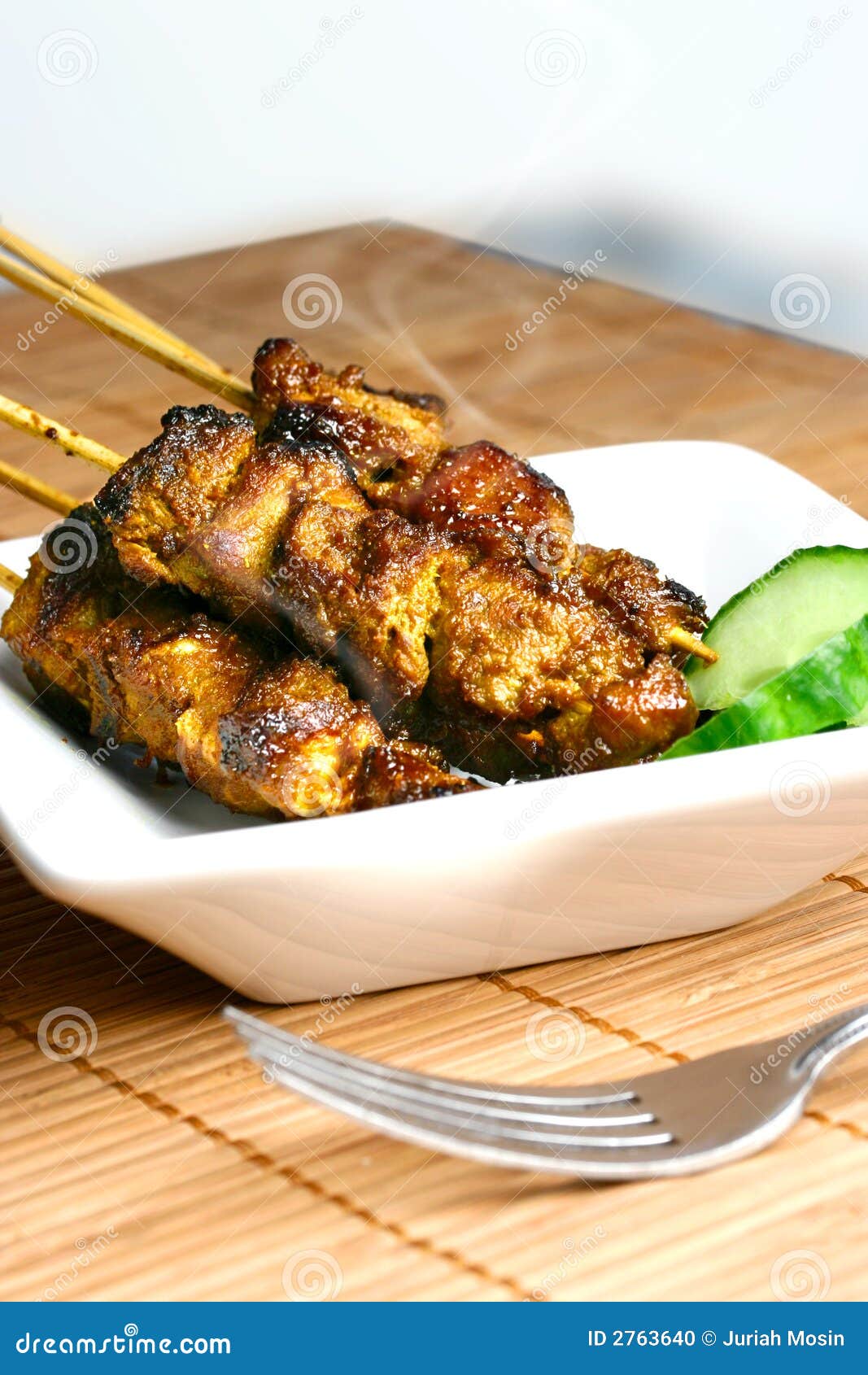 Delicious steaming satay stock photo. Image of meat, cuisine - 2763640