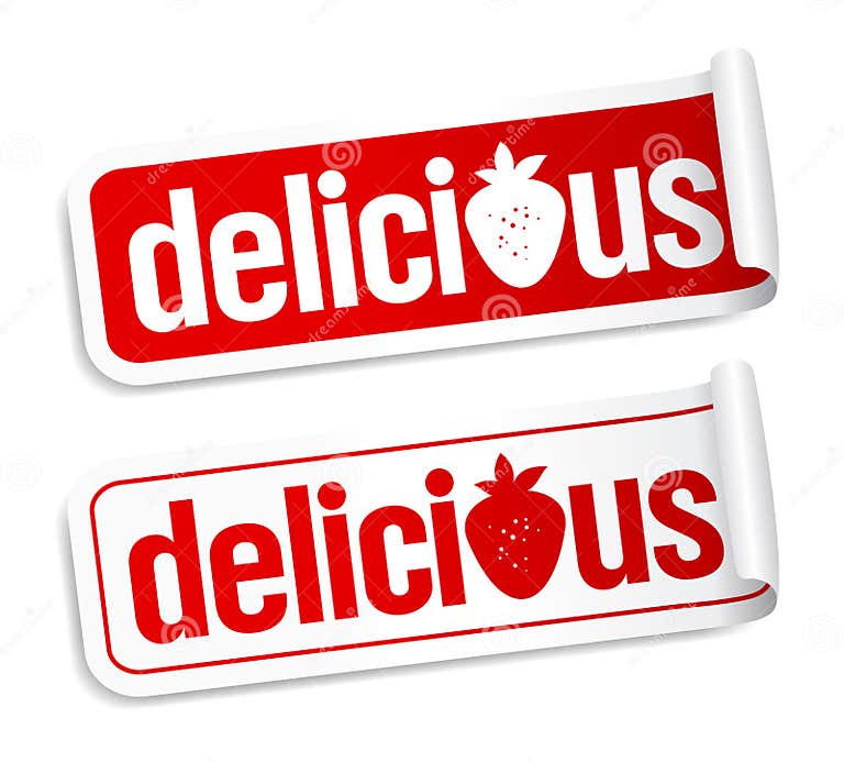 Delicious stickers. stock vector. Illustration of candy - 18066792