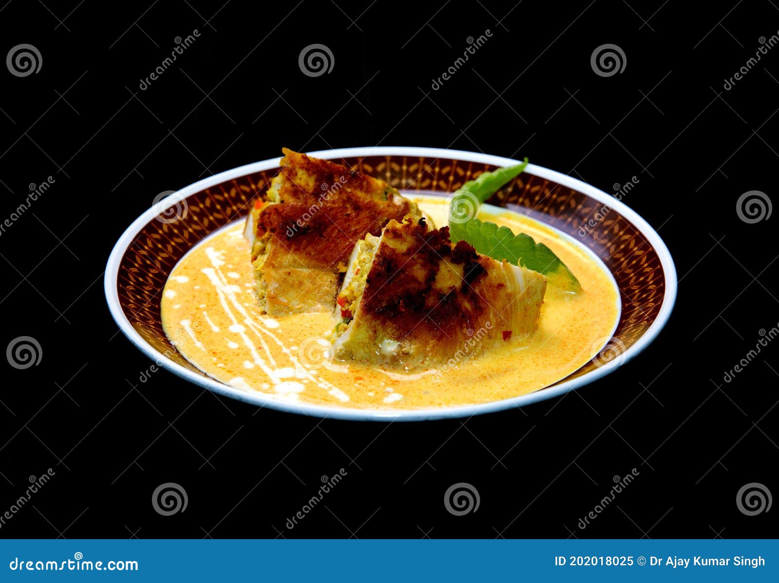 Delicious Stuffed Chicken Curry Stock Image - Image of dinner ...