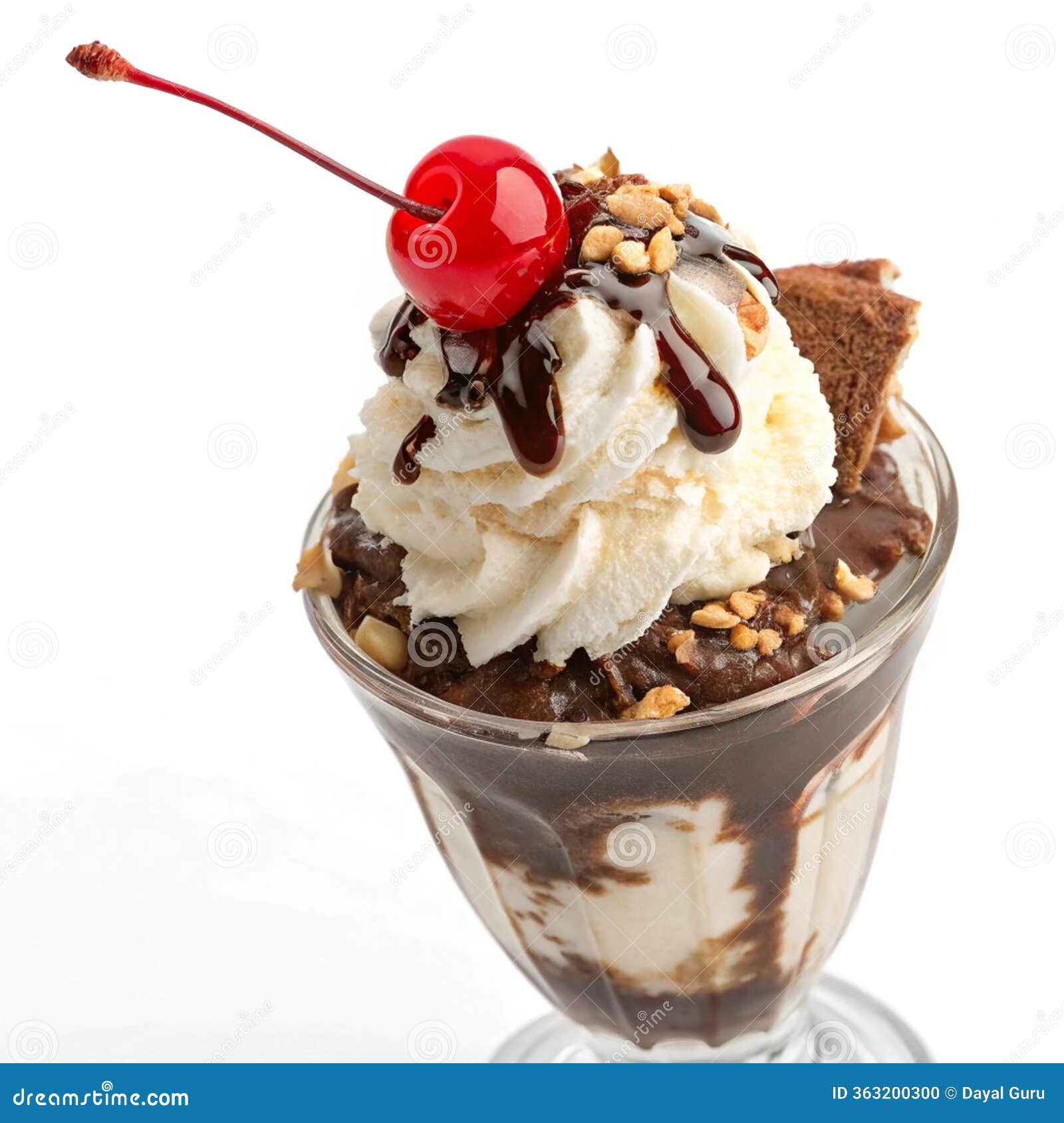 Delicious Sundae with Cherry Isolated on Transparent Background Stock ...
