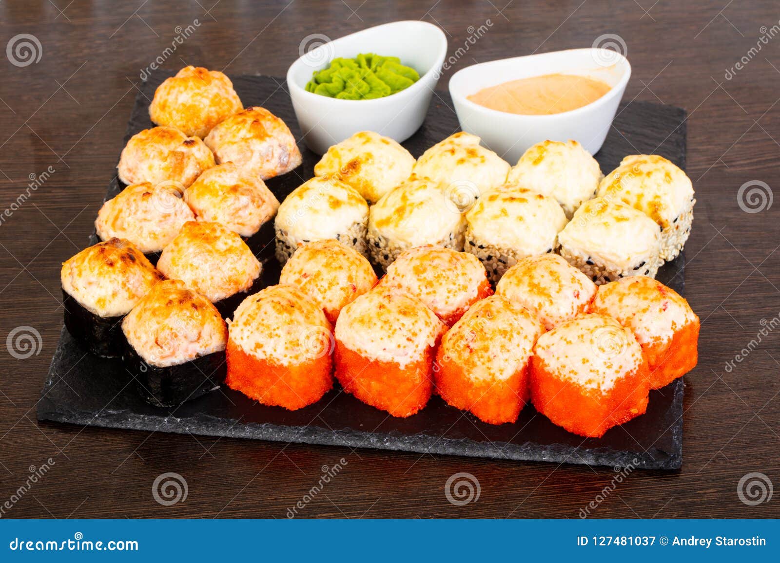 Delicious sushi roll stock image. Image of deep, roll - 127481037