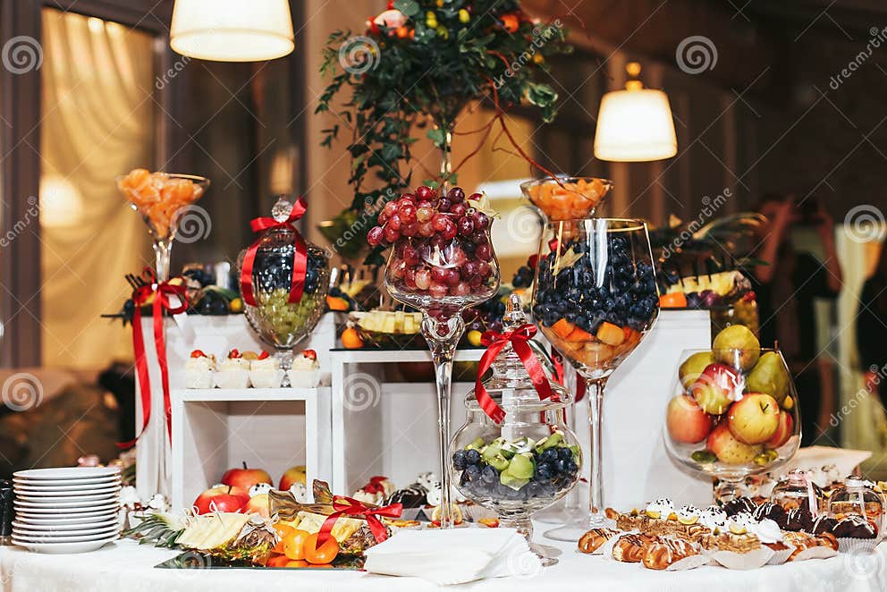 Delicious Sweet Buffet with Cakes Stock Photo - Image of florist ...