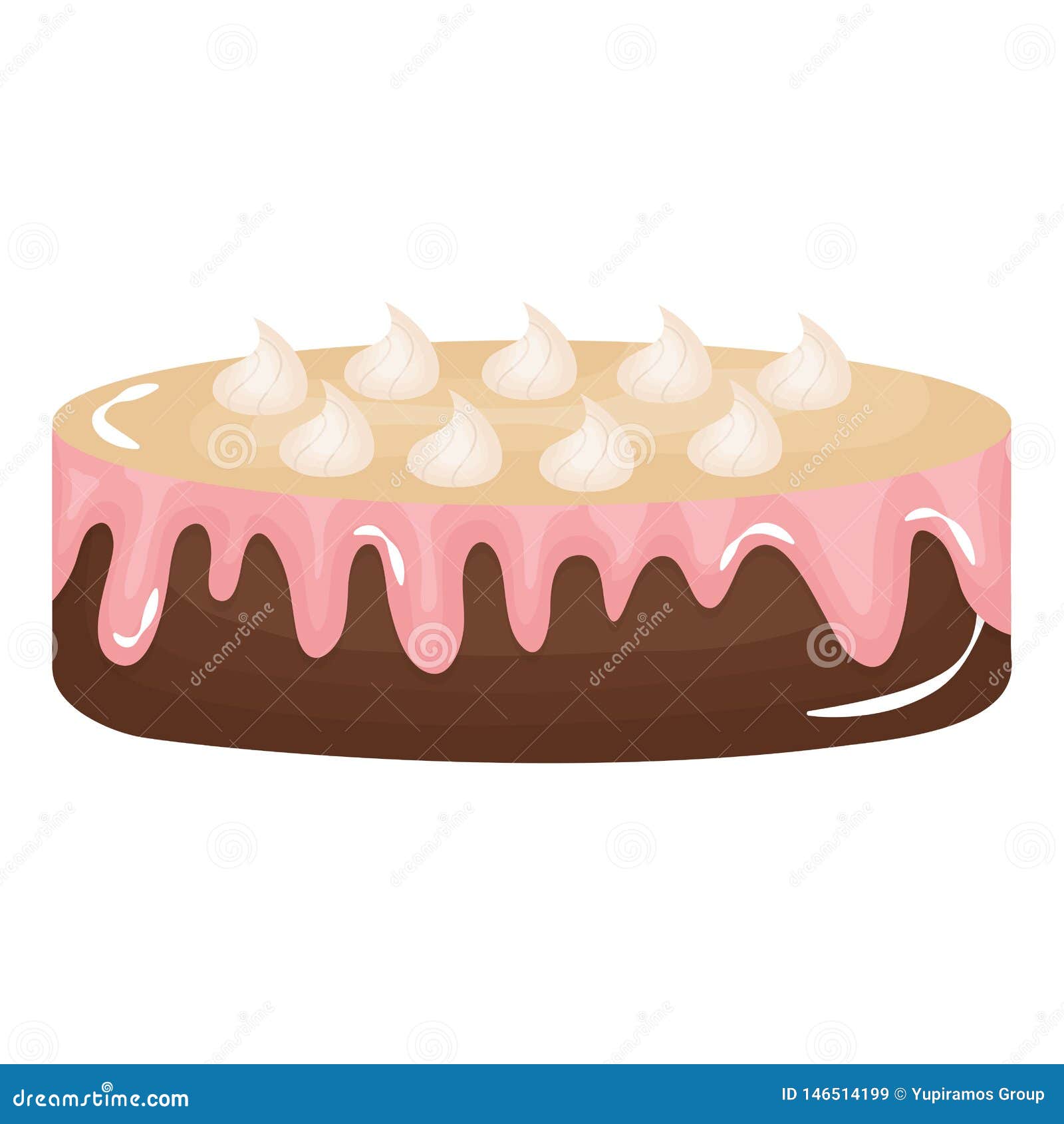 Delicious sweet cake icon stock vector. Illustration of celebrate ...