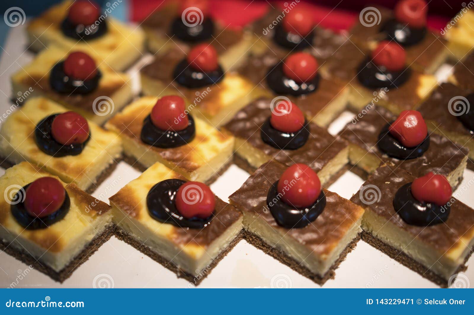 Delicious sweet cakes stock image. Image of snack, decorated - 143229471