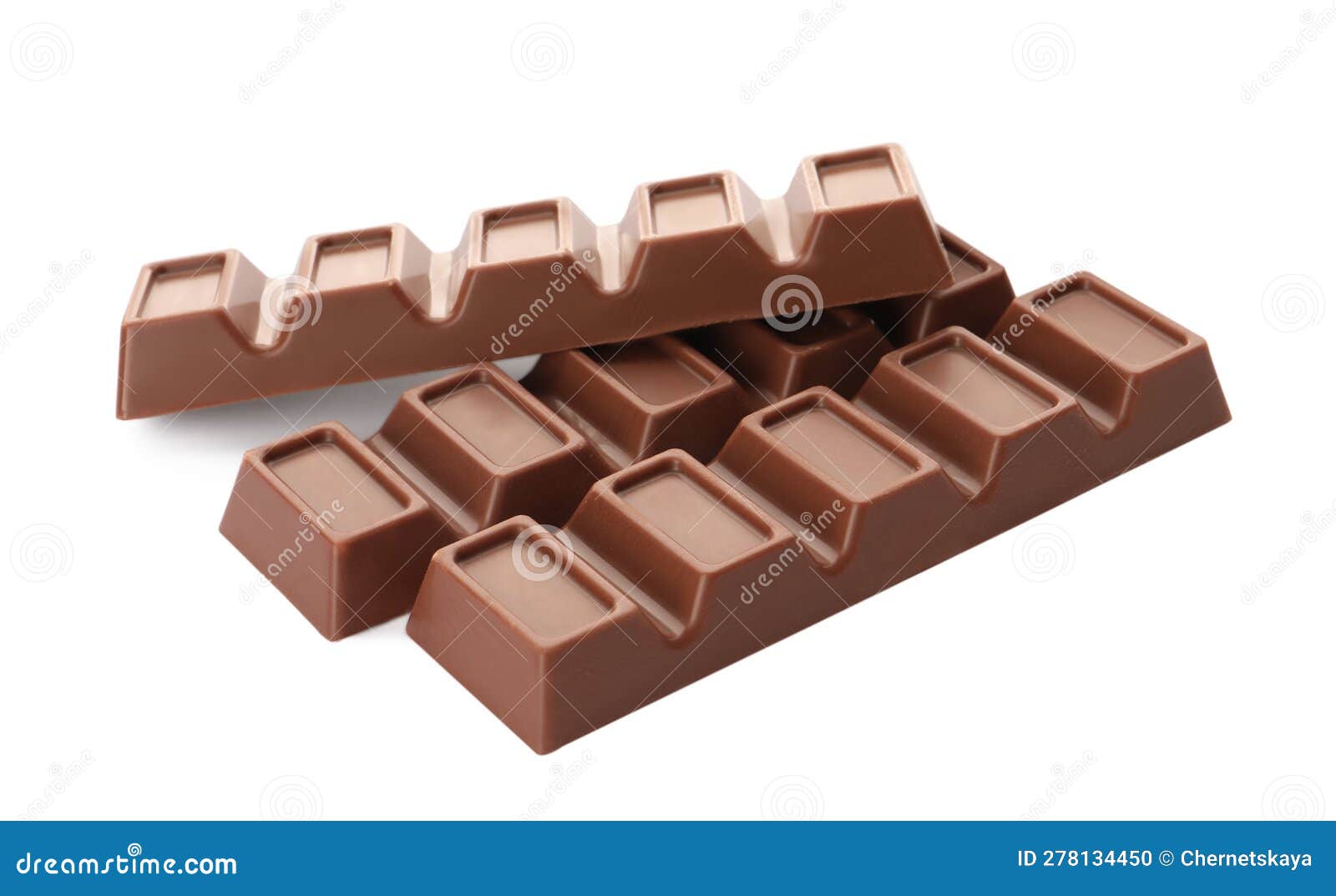 Delicious Sweet Chocolate Bars on White Background Stock Photo - Image ...