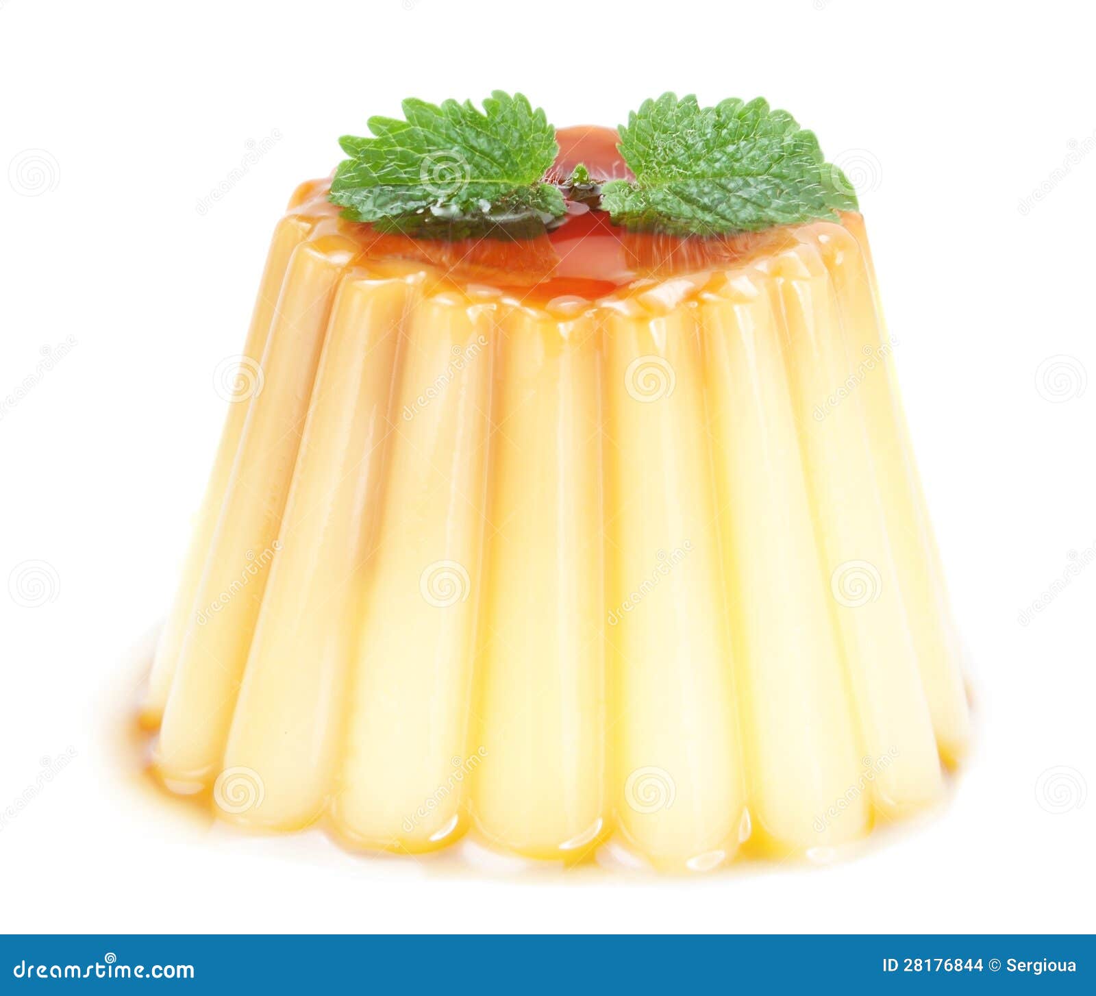 Delicious Sweet Pudding with Caramel. Stock Photo - Image of custard ...