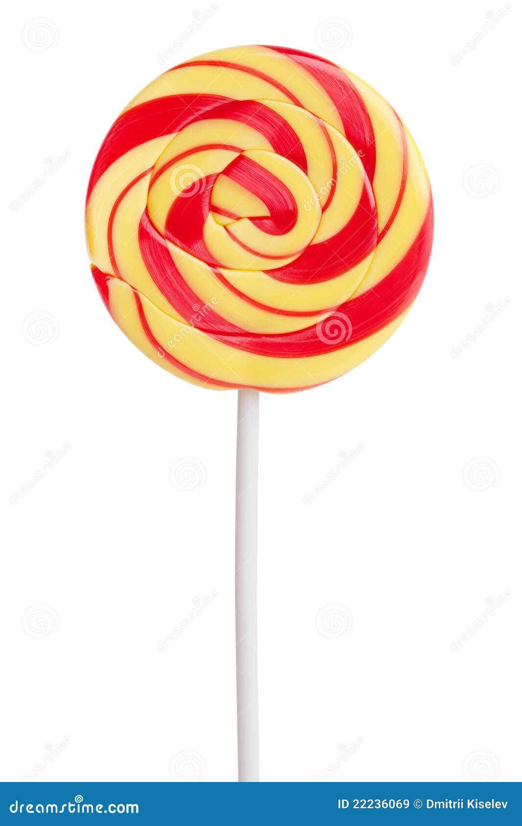 Yellow Lollipop In The Shape Of A Circle On A Yellow Background ...