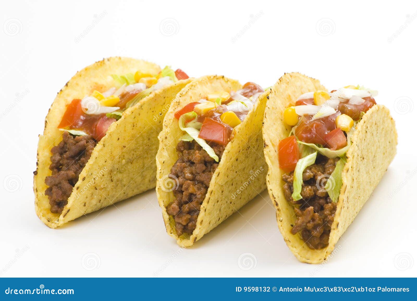 Delicious Taco, Mexican Food Stock Photo - Image of plate, junk: 9598132