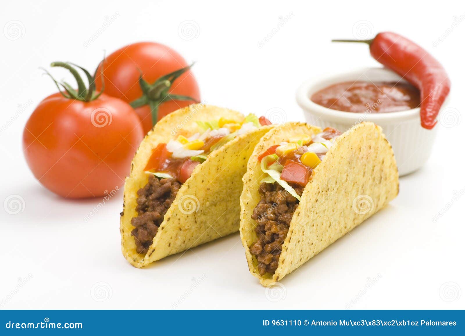 Delicious Taco, Mexican Food Stock Photo - Image of hispanic, meat: 9631110
