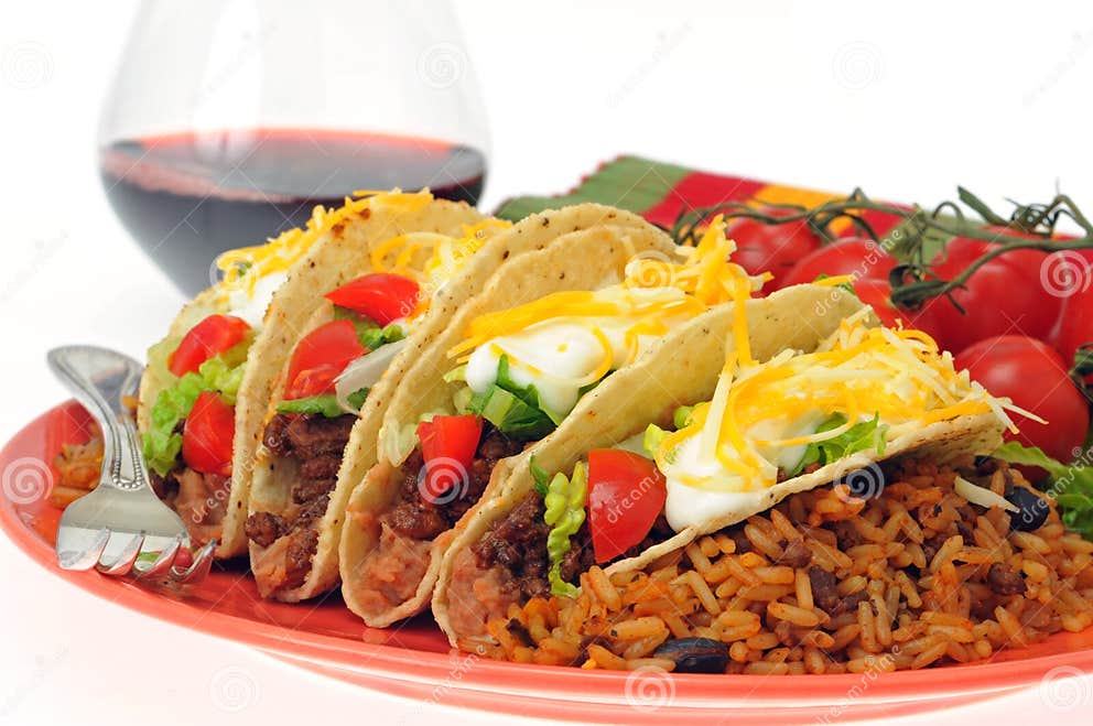Delicious Tacos stock photo. Image of lunch, food, vegetables - 8793570