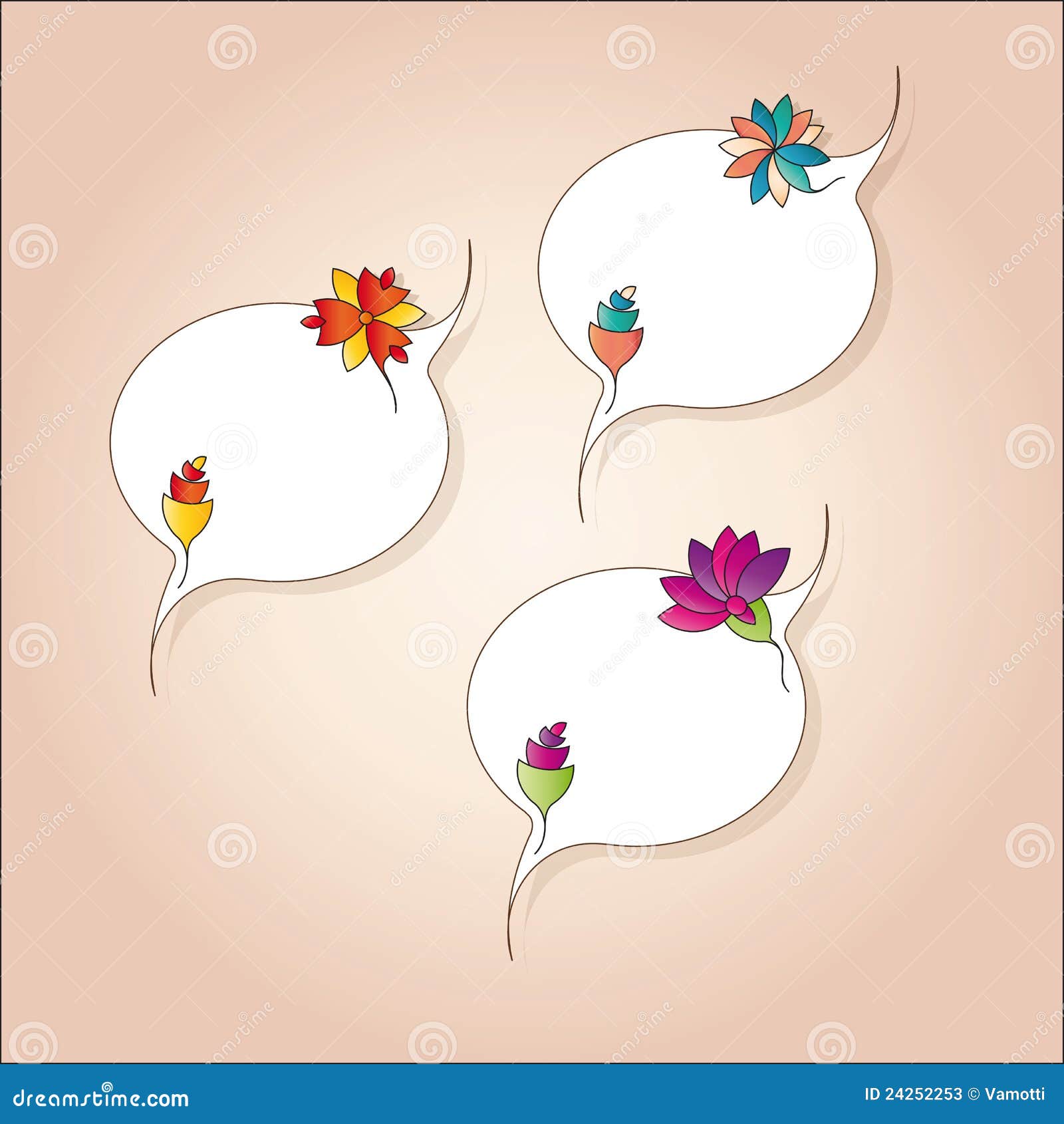 Delicious Tags with Abstract Flowers Stock Vector - Illustration of ...