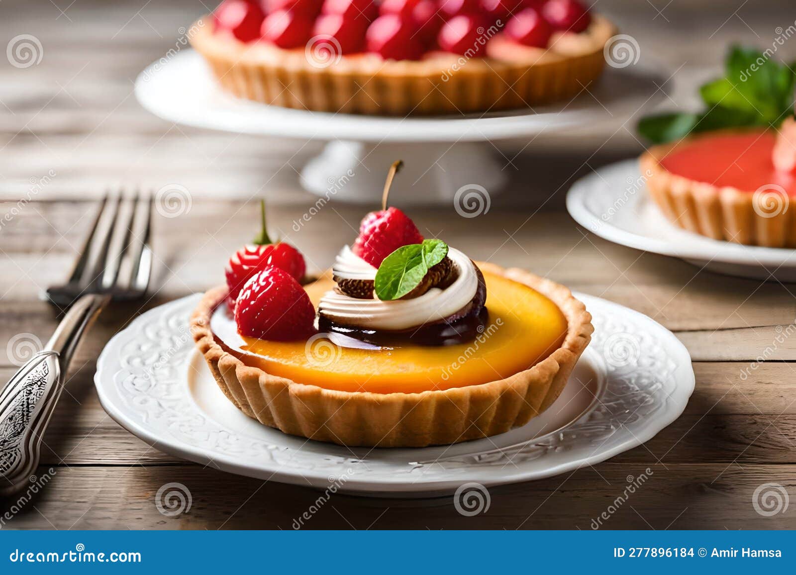 Delicious tart stock illustration. Illustration of baked - 277896184