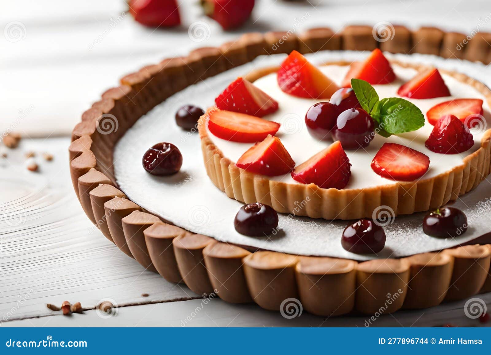 Delicious tart stock illustration. Illustration of fruit - 277896744