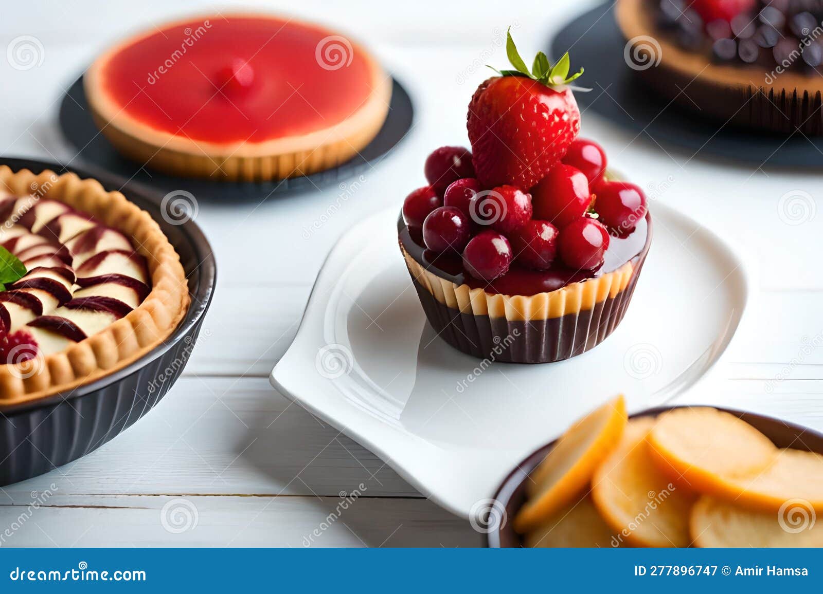 Delicious tart stock illustration. Illustration of fruit - 277896747