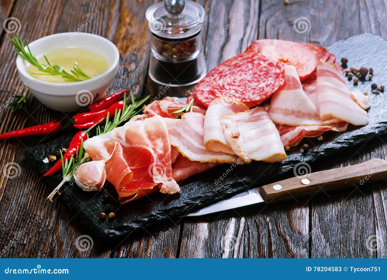 Delicious and Tasty Meat Dishes Stock Image - Image of lunch, bacon ...
