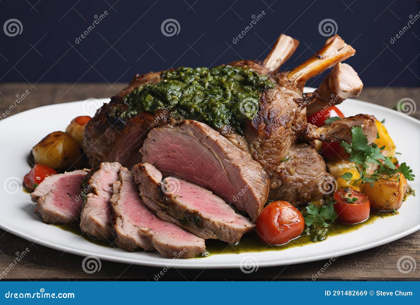 Delicious and Tempting Western Grilled Lamb Chops Stock Illustration ...
