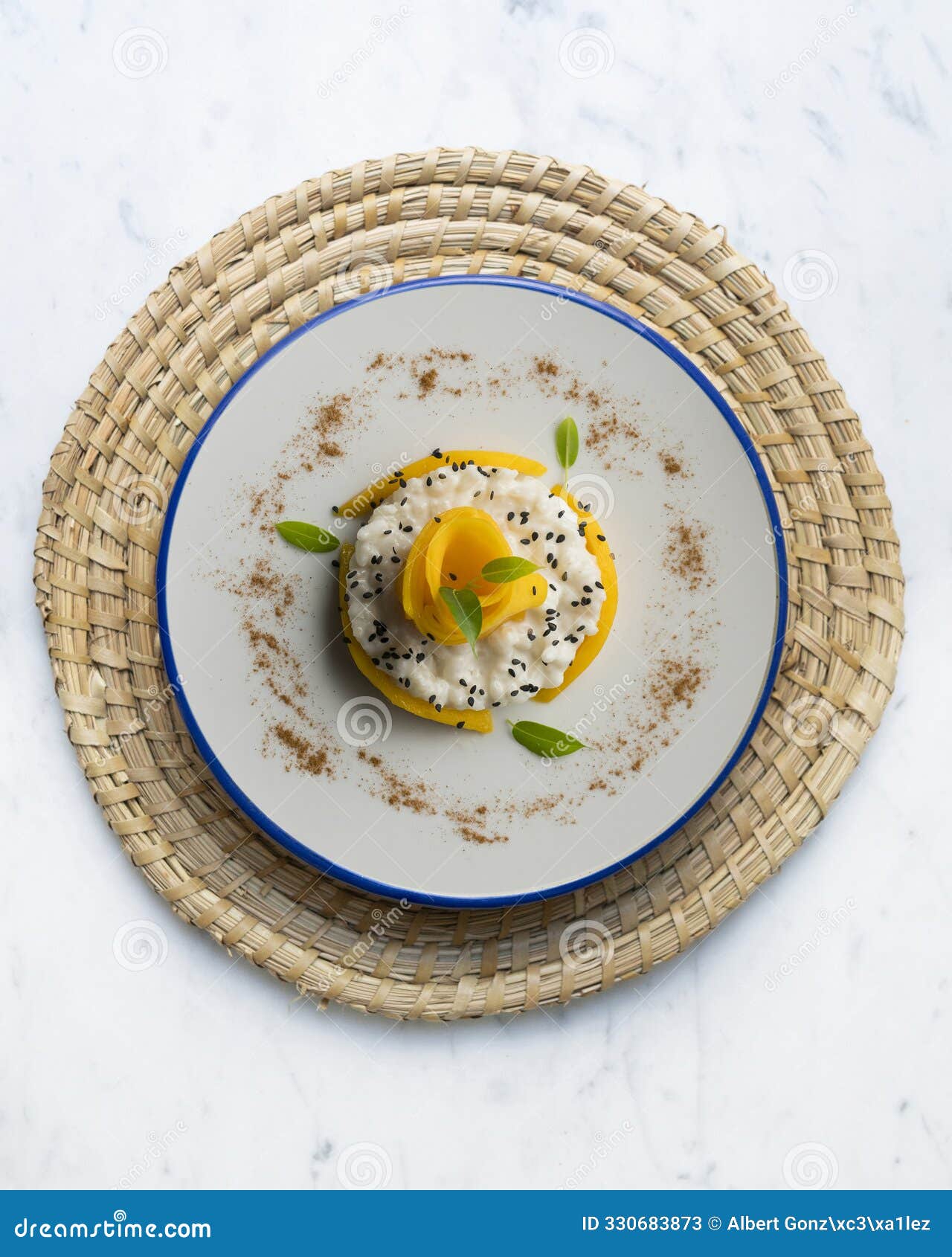 Delicious Thai Sticky Rice with Fresh Mango Fruit. Stock Image - Image ...