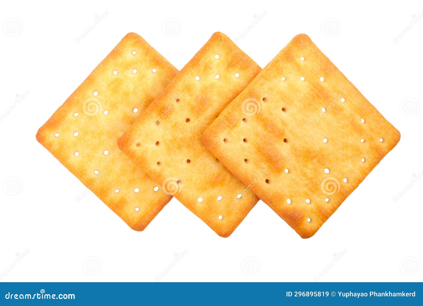 Delicious Thin Crispy Crackers Isolated on White Background with ...