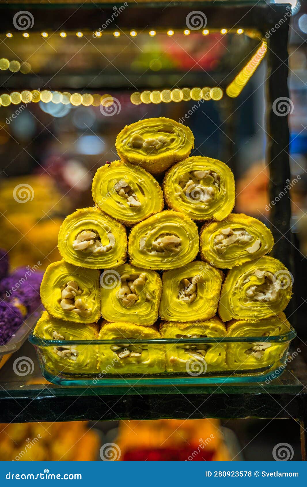 Authentic Colorful Delicious Turkish Delights Stock Photo - Image of ...