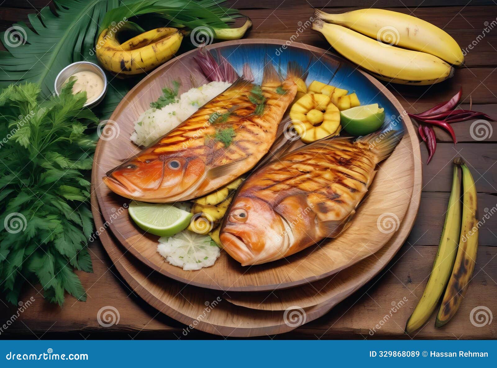 Delicious Typical Amazonia Food, Fish Cooked In A Leaf Royalty-Free ...