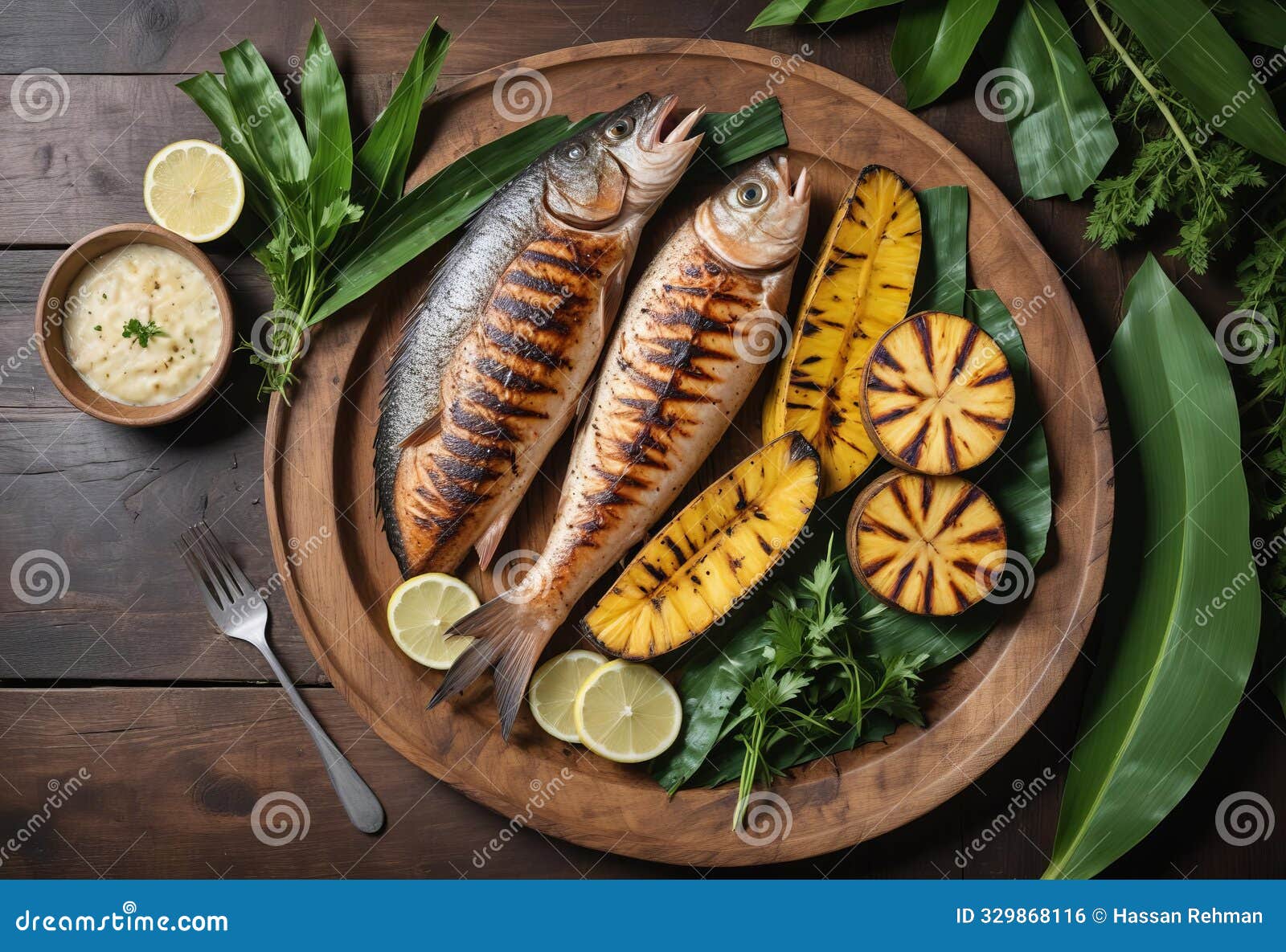 Delicious Typical Amazonia Food, Fish Cooked in a Leaf Stock ...