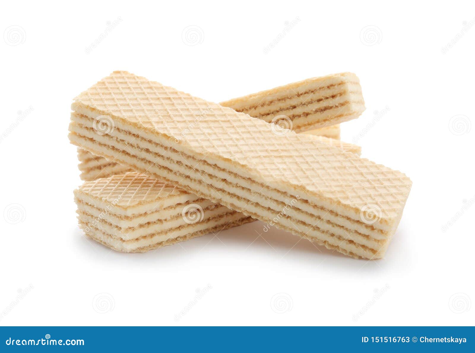 Delicious Vanilla Wafer Sticks on White Stock Image - Image of dessert ...