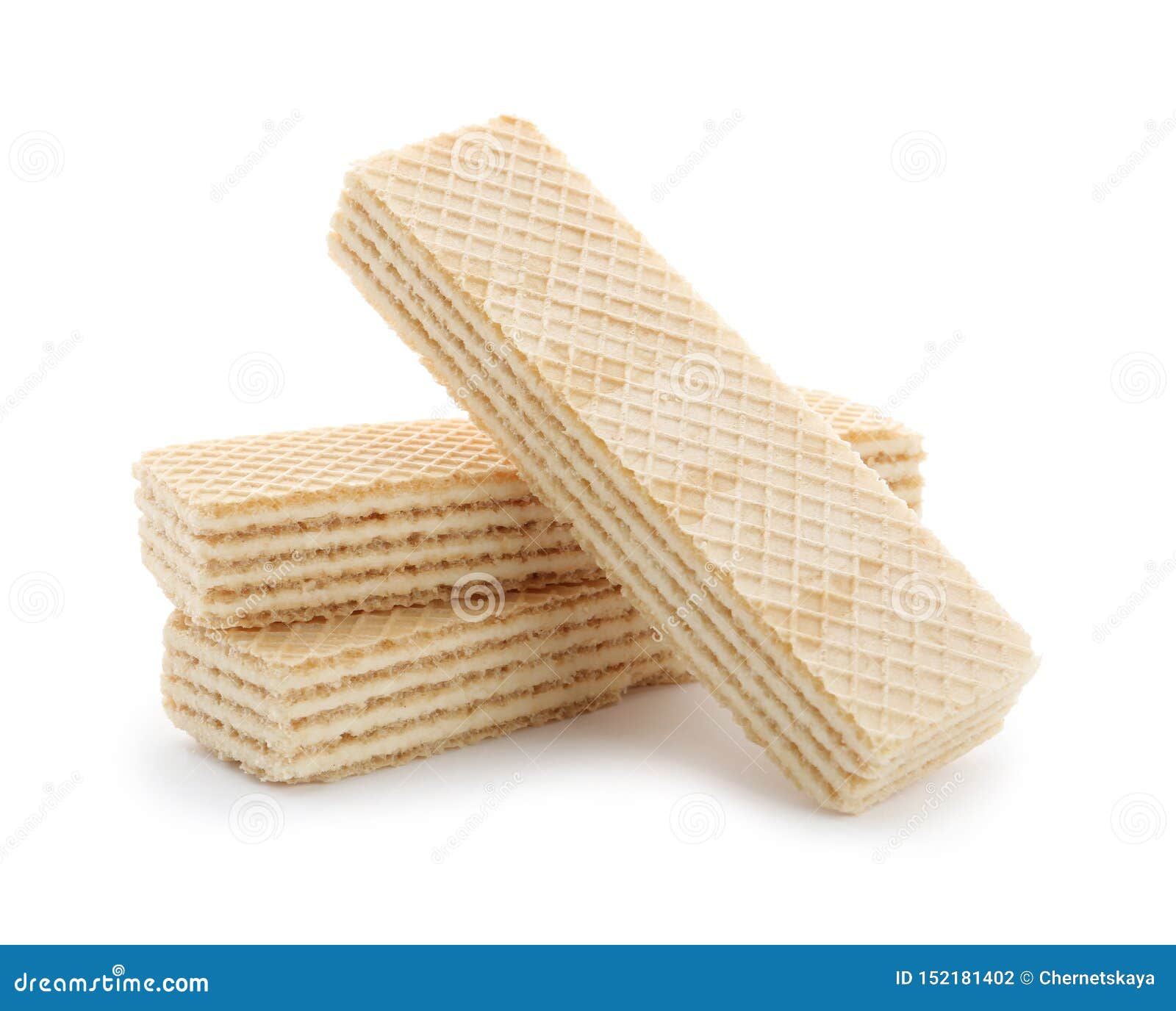 Delicious Vanilla Wafer Sticks on White Stock Photo - Image of filled ...