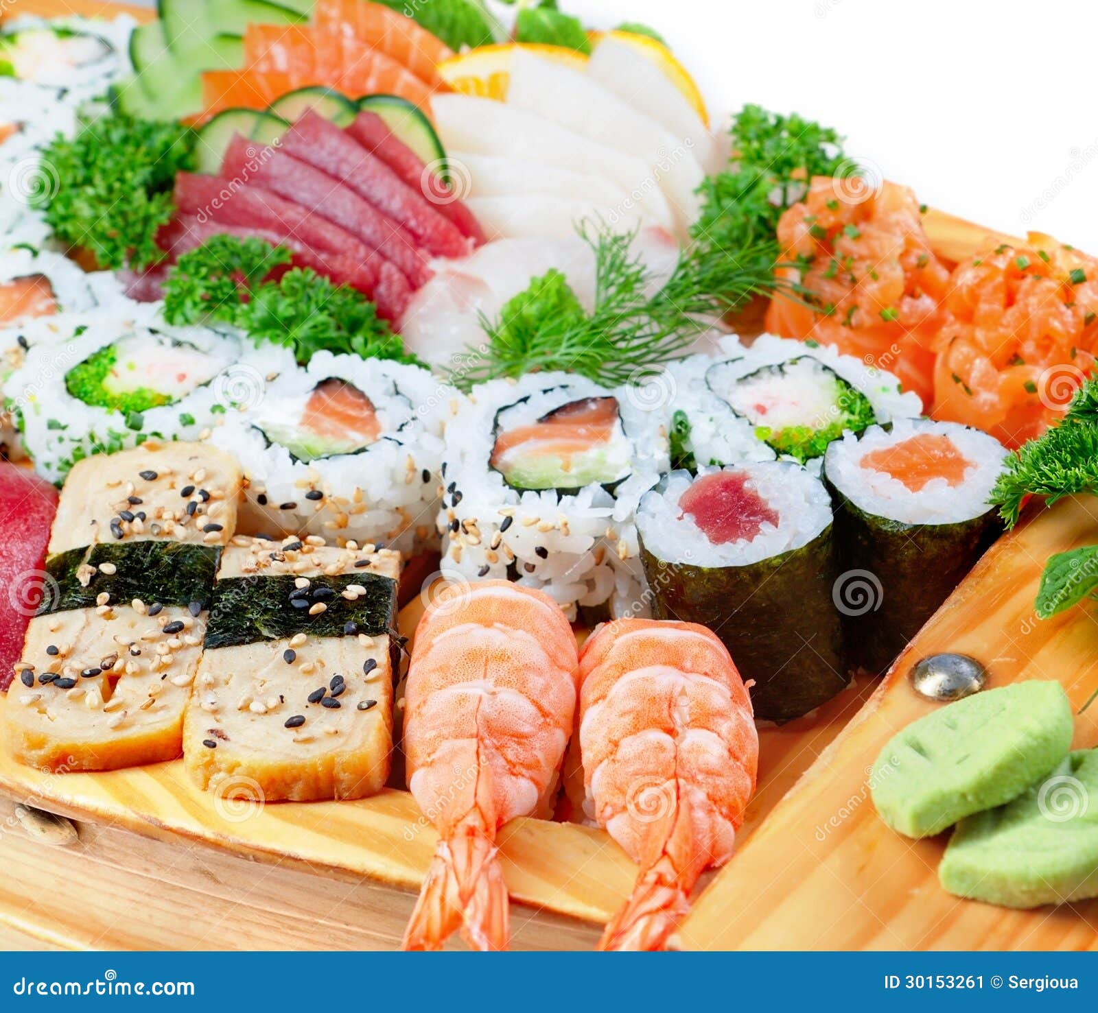 Sushi seafood. stock image. Image of prepared, culture - 30153261