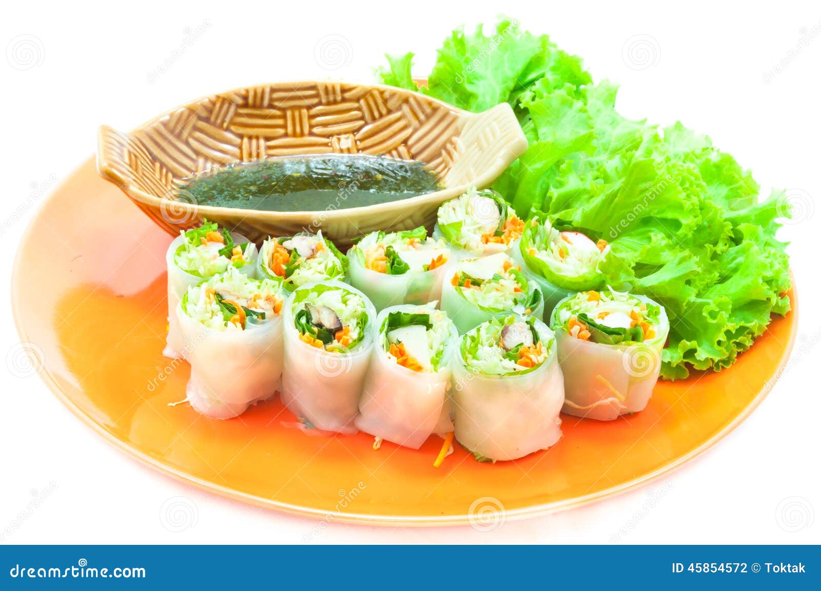 Delicious Vietnamese Spring Roll Stock Photo - Image of chili, fresh ...
