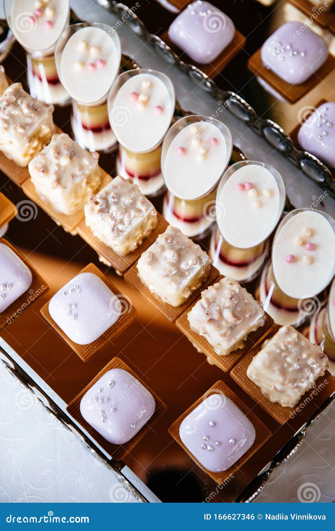Delicious Wedding Reception Candy Bar Dessert Table Stock Photo - Image ...