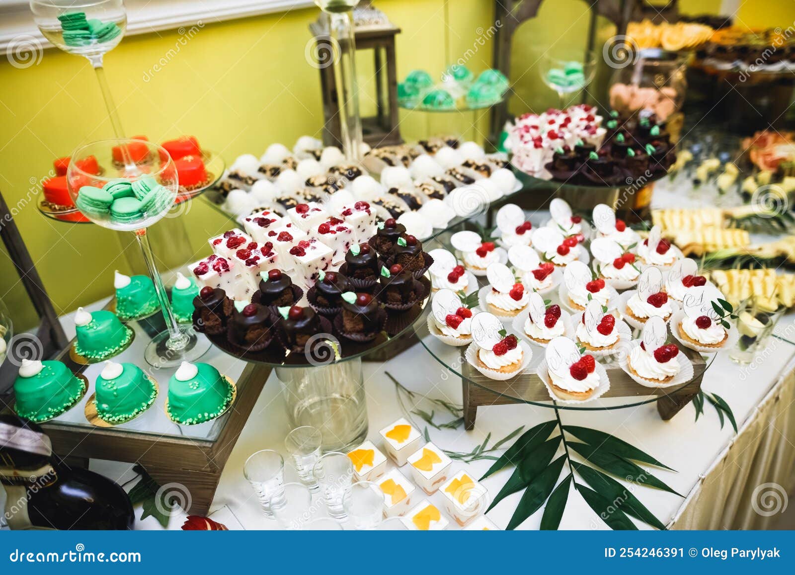 Delicious Wedding Reception Candy Bar Dessert Table Stock Image - Image ...