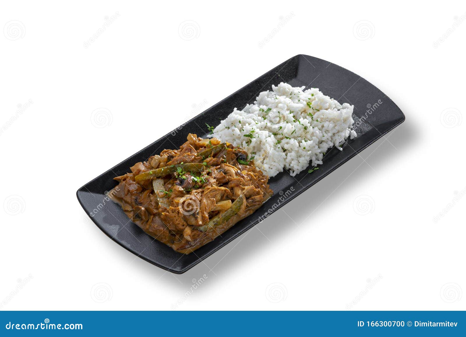 Delicious White Rice with Chicken 库存照片 - 图片 包括有 素食主义者, 洋葱: 166300700