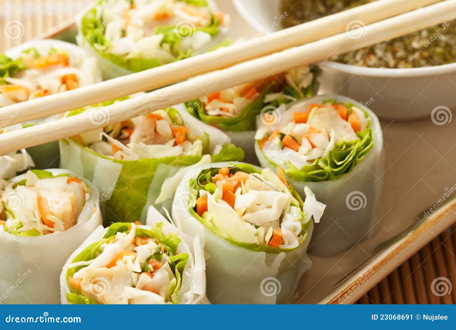 Delicious Wrap Vegetable Noodle Stock Image - Image of food, harmony ...