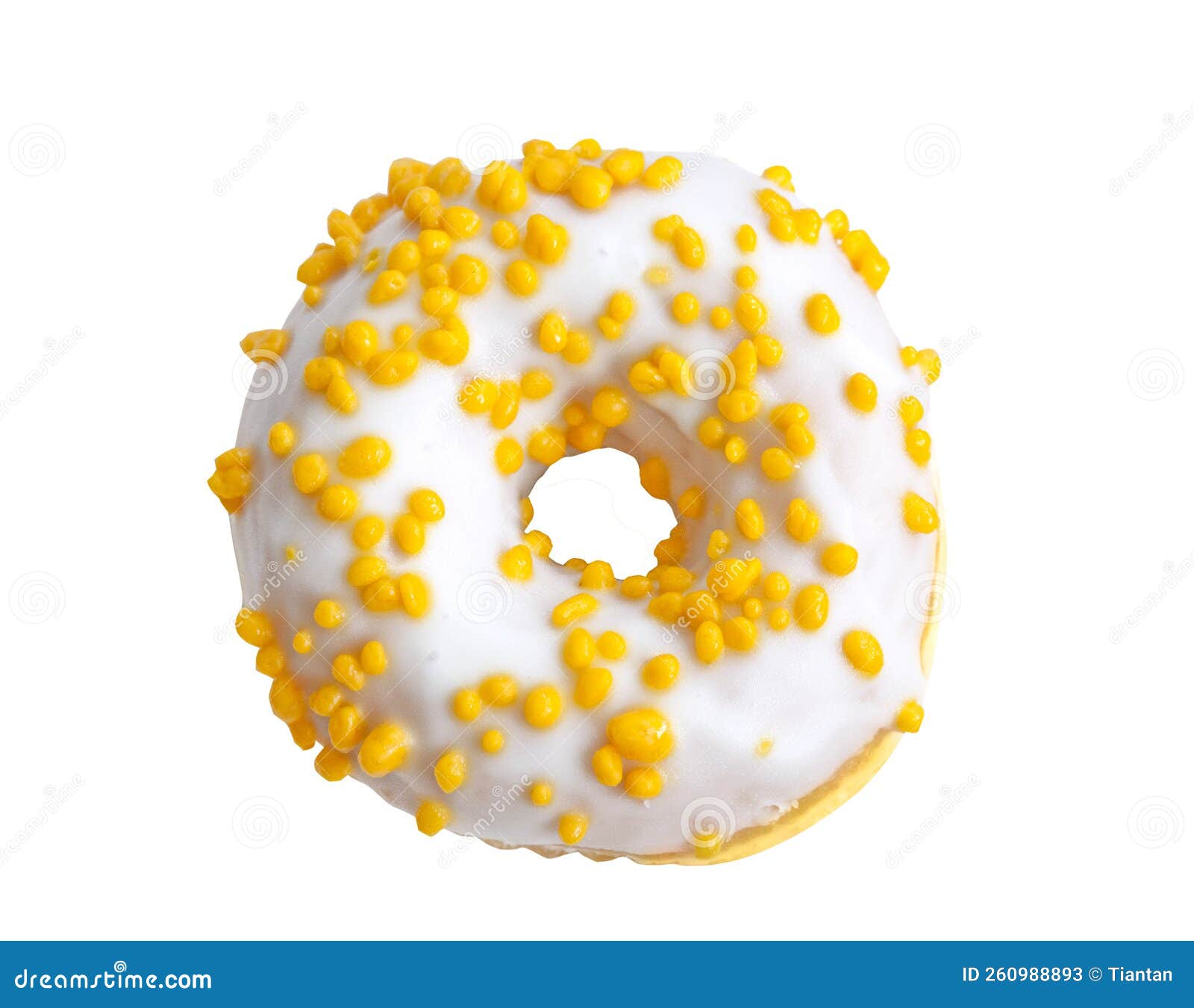 Delicious yellow donut stock image. Image of baked, cake - 260988893