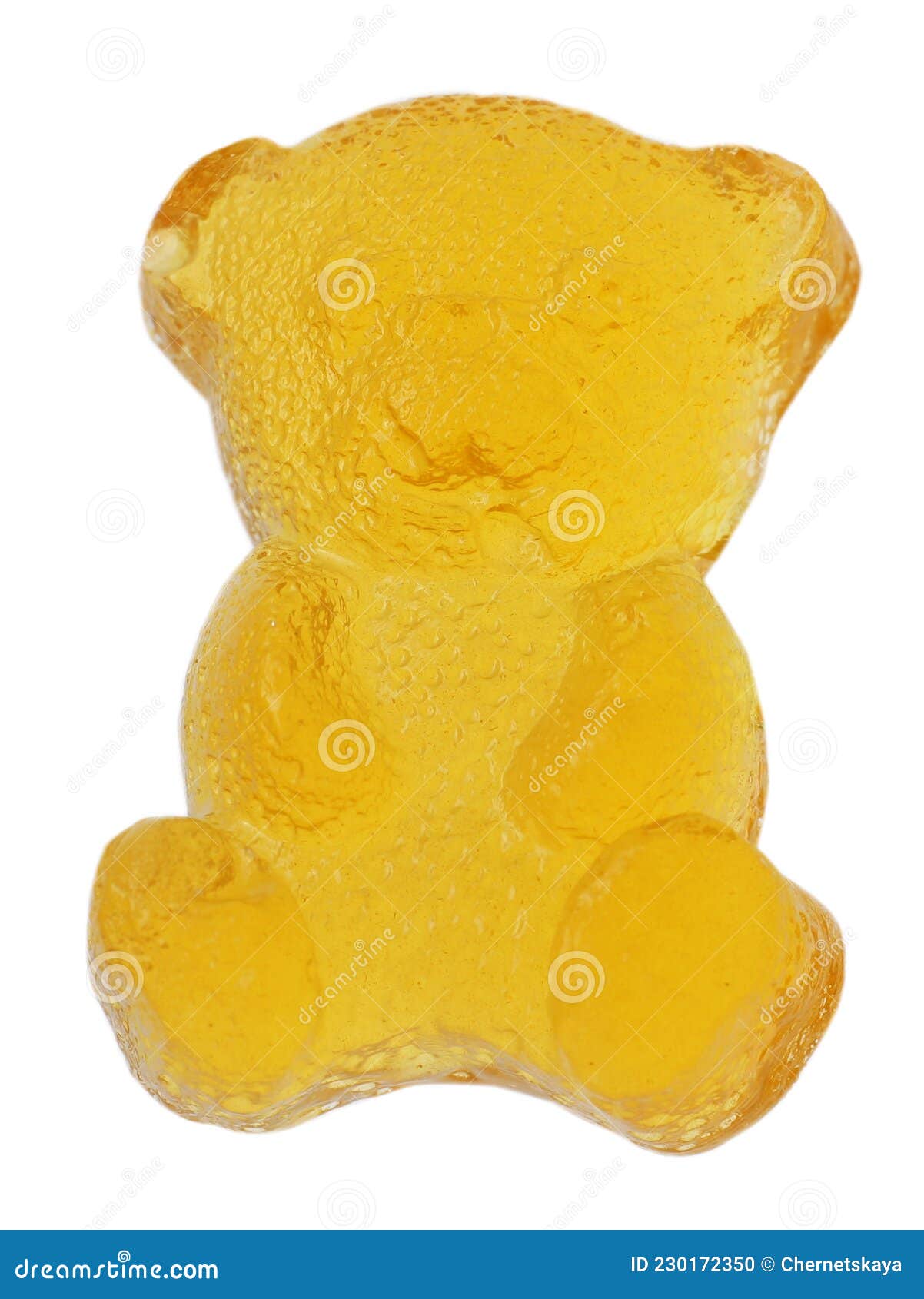 Delicious Yellow Gummy Bear Candy Isolated on White Editorial Image ...
