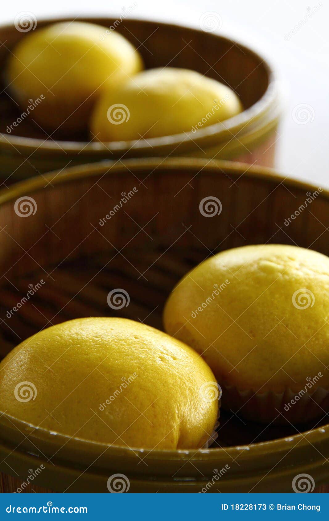 Delicious Yellow Oriental Custard Buns Stock Image - Image of custard ...