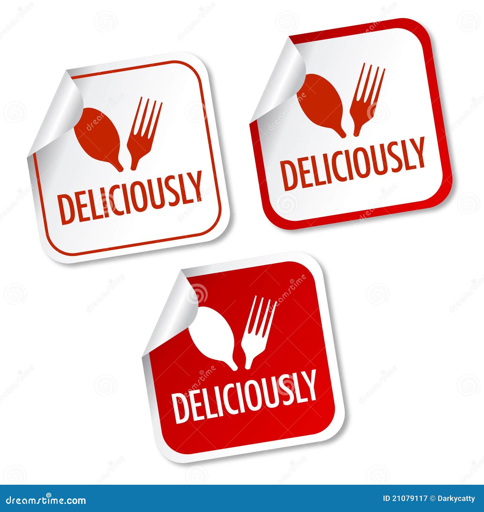 Deliciously stickers stock vector. Illustration of service - 21079117